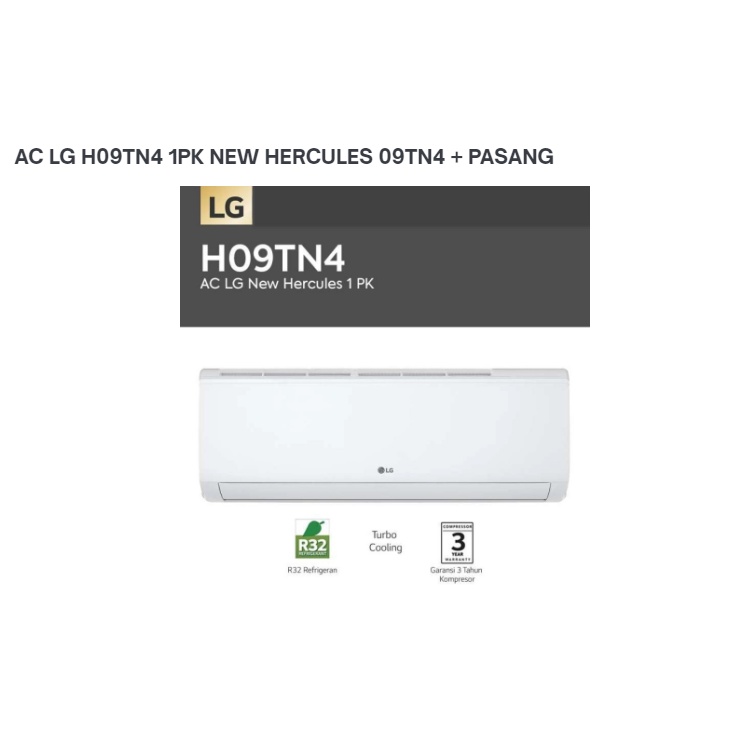 Jual AC LG H09TN4 1PK NEW HERCULES 09TN4 + PASANG (Depok dan sekitarnya ...