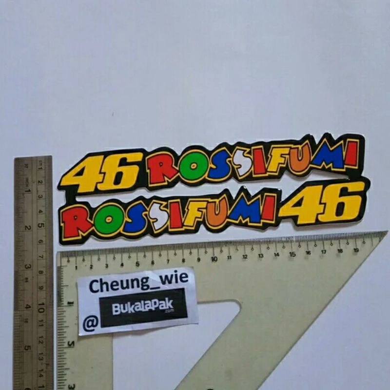 Jual Stiker / Sticker Logo Rossifumi 46 size 19cm Harga Sepasang 2bh ...