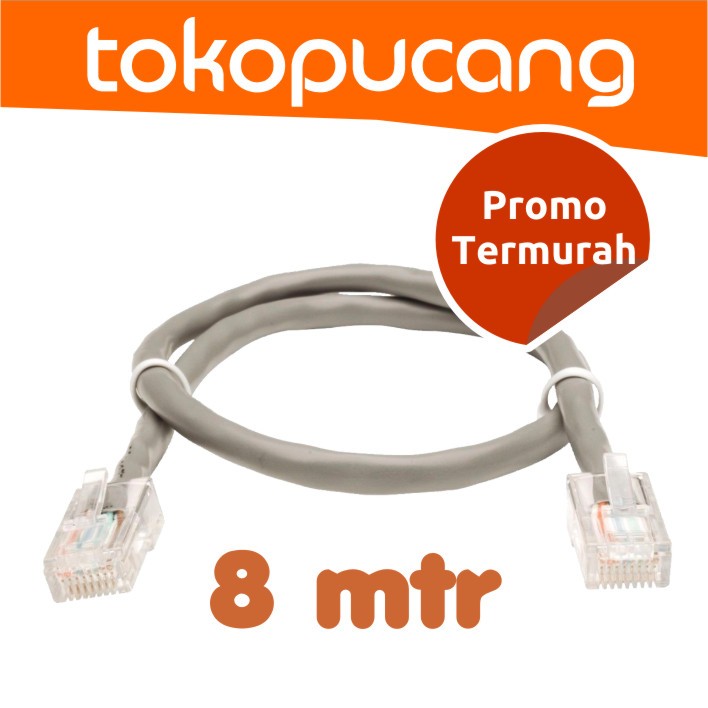 Jual Kabel LAN 8 meter siap pakai Jaringan UTP | Shopee Indonesia