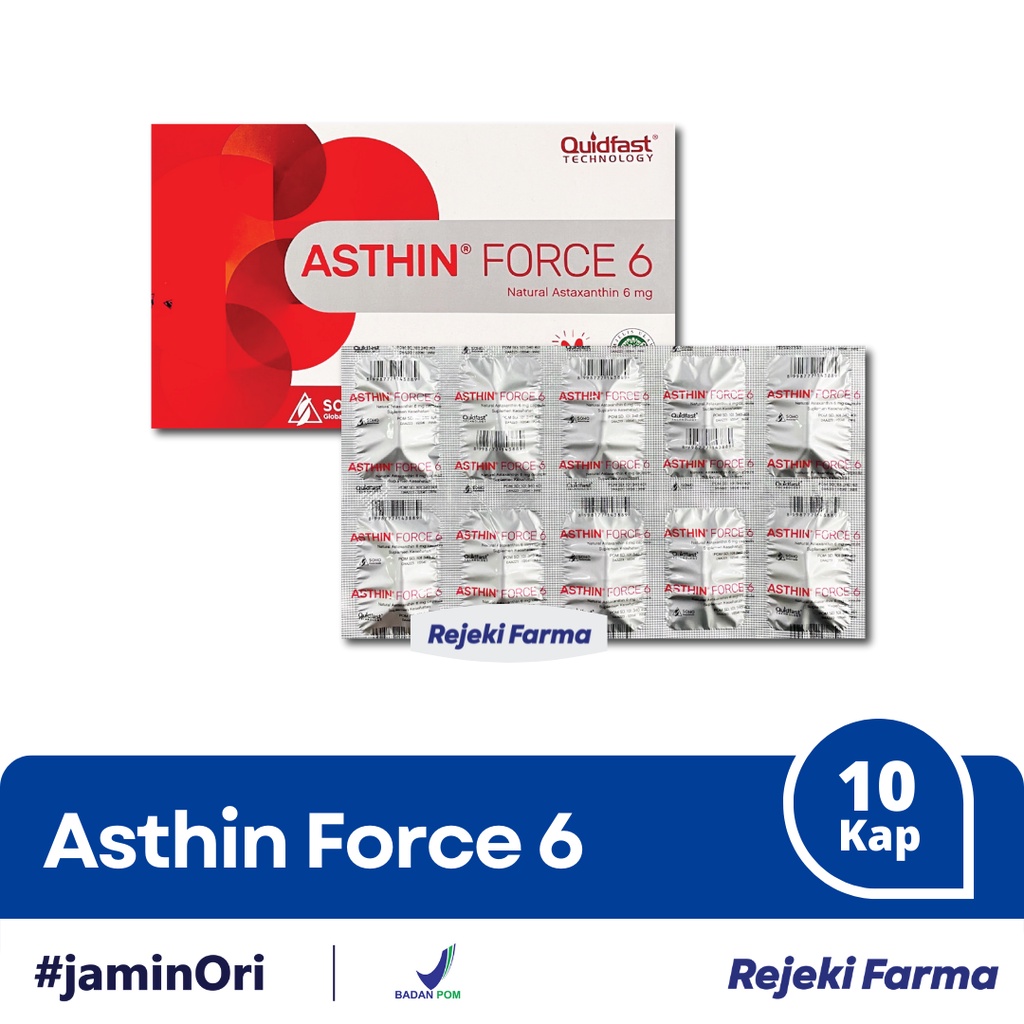 Jual Asthin Force 6 Mg 1 Per Strip 10 Kapsul - 6Mg Antioksidan ...