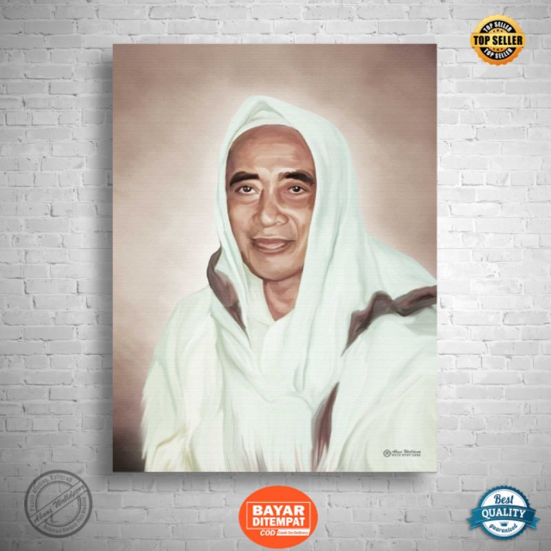 Jual Abani Wall Decor Poster Mbah Hamid Pasuruan Smudge Painting Gambar ...