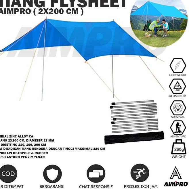 Jual TIANG FLYSHEET ALUMUNIUM\TIANG FRAME ALUMUNIUM TIANG TARPTENT ...