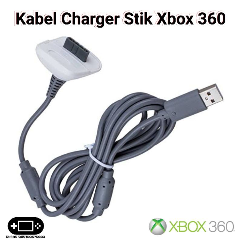 Jual Kabel Charger Stik Xbox 360 charging controller cable stick ...
