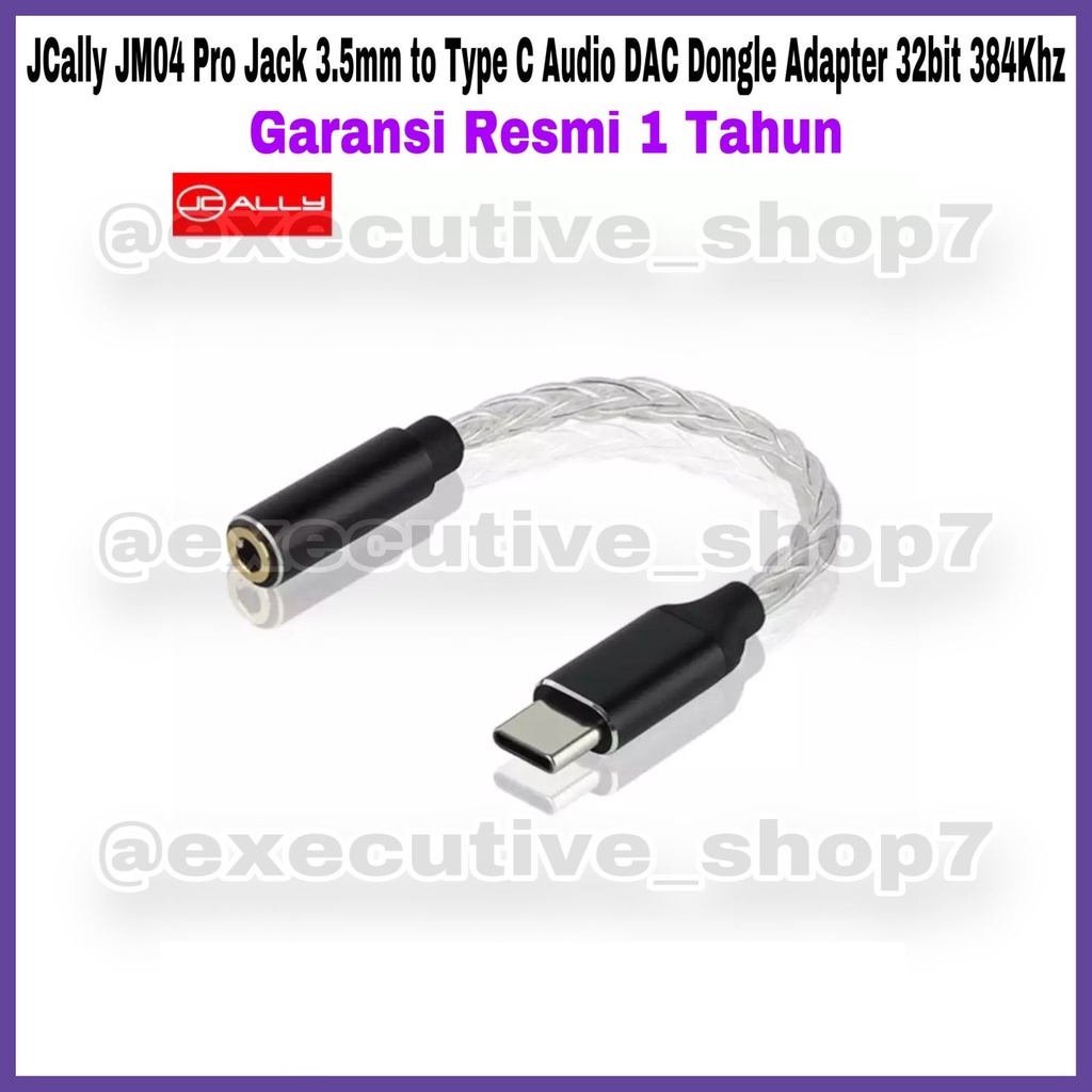 Jual Jcally JM04 Pro Jack 3.5mm to Type C Audio DAC Dongle Adapter ...