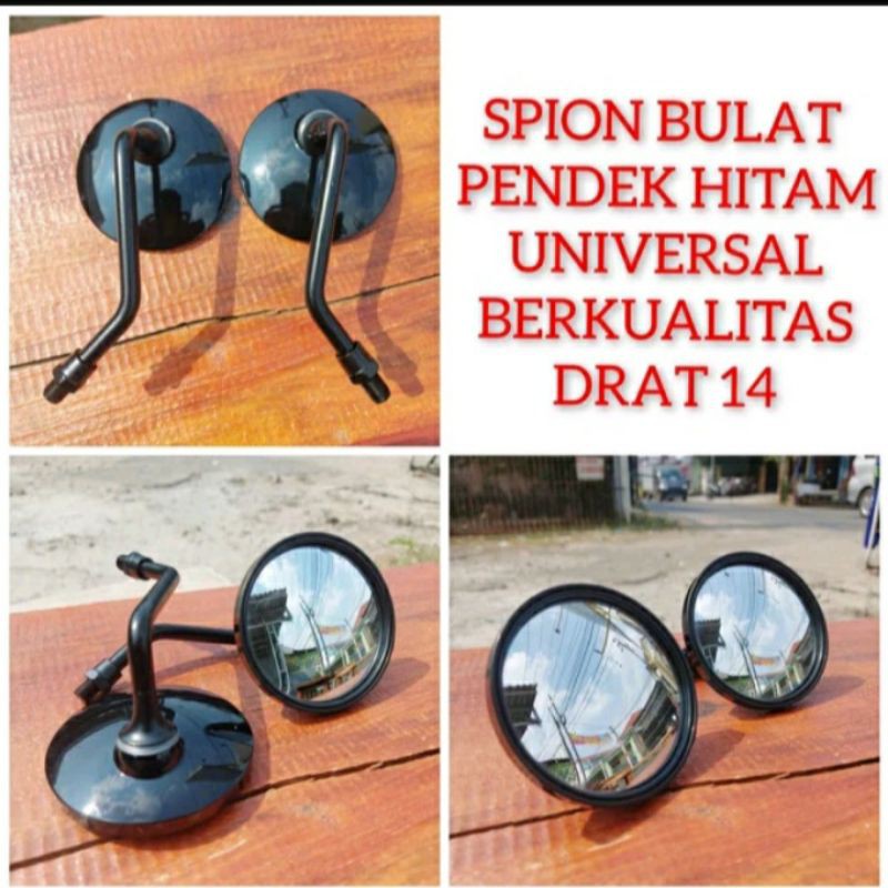 Jual spion kaca spion hitam bulat pendek cb rxking japstyle kaca ...