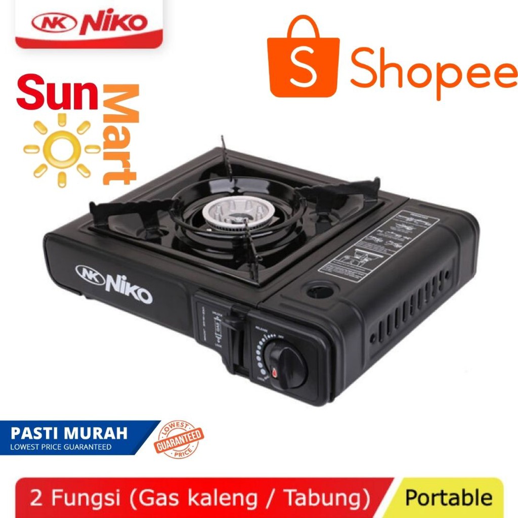 Jual KOMPOR GAS PORTABLE NIKO 2 in 1 | Shopee Indonesia
