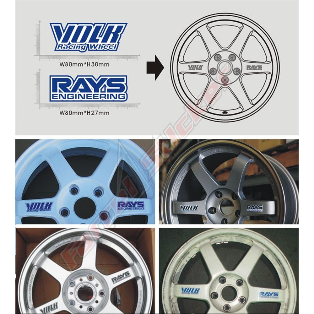 Jual stiker sticker velg mobil VOLK RAYS Engineering | Shopee Indonesia
