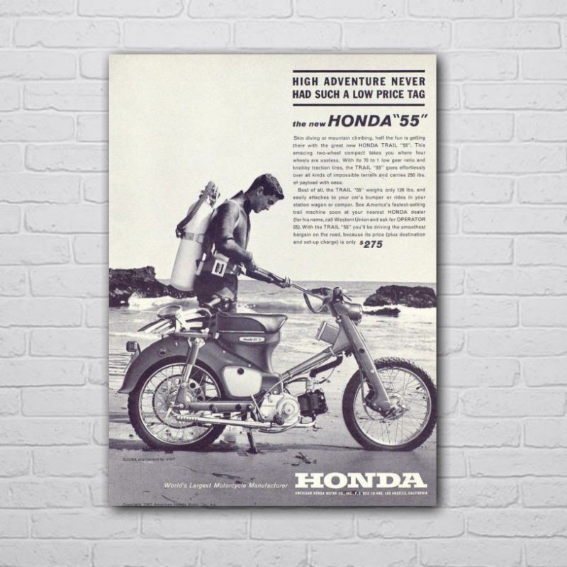 Jual poster otomotif / wall collage poster iklan motor jadul | Shopee ...