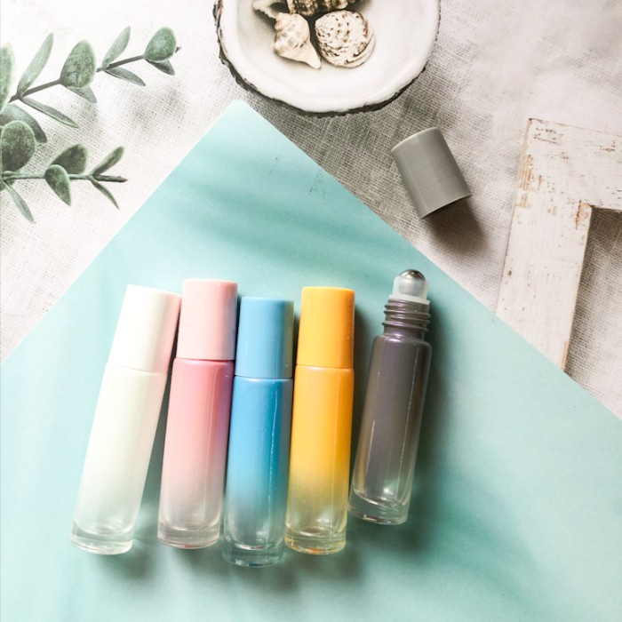 Jual 10ml Botol Roll On Kaca Gradasi Metal Roller Bottle Essential Oil ...