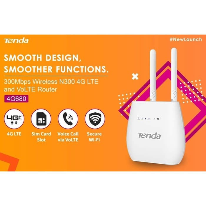 Jual Tenda Wireless 4G680 N300 LTE And VoLTE Router | Shopee Indonesia