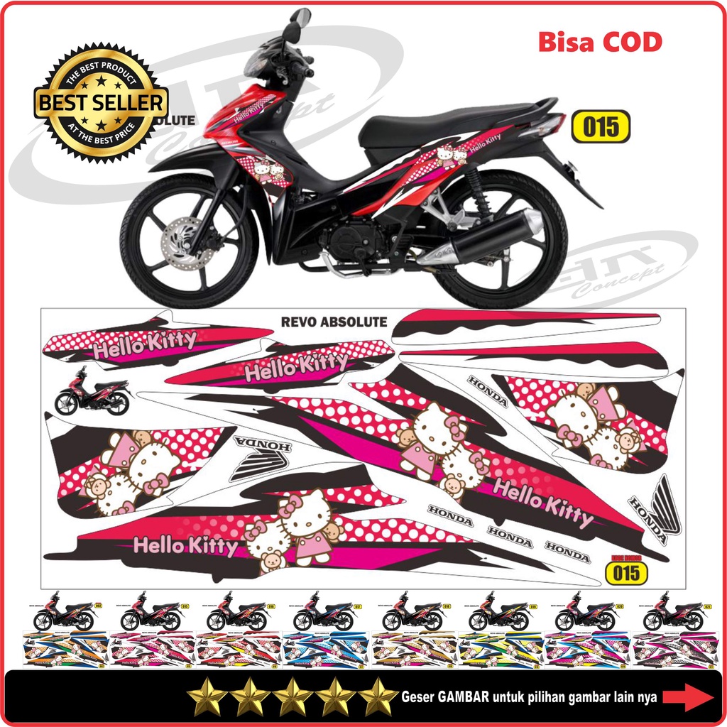 Jual Stiker Striping REVO ABSOLUT Variasi C Hello Kitty Decal Desain ...
