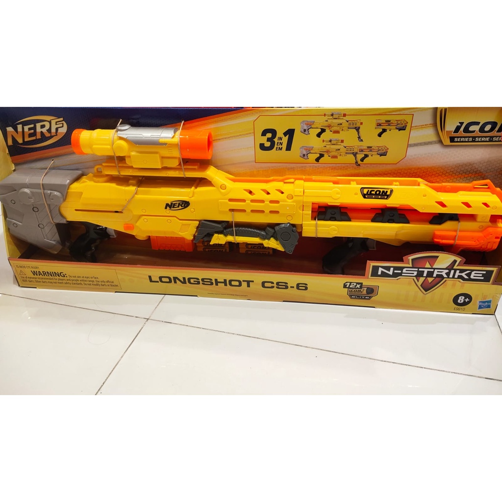 Jual NERF N-Strike Icon Series Longshot CS-6 Blaster | Shopee Indonesia