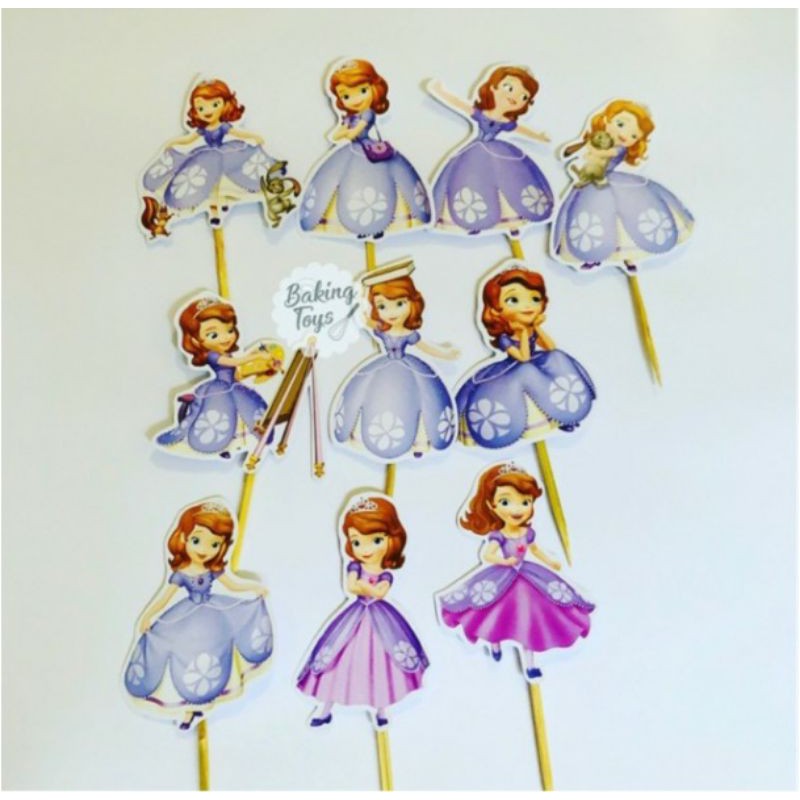 Jual Sofia The First Topper Cupcake Birthday / Topper Kue Cupcake ...