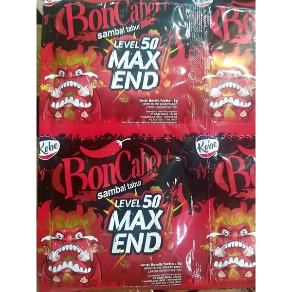 Jual Bon Cabe Sambal Tabur Max End 3gr x 12pcs | Shopee Indonesia
