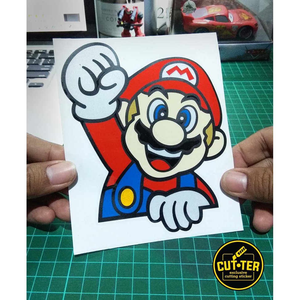 Jual cutting sticker MARIO hands up super mario bros | Shopee Indonesia