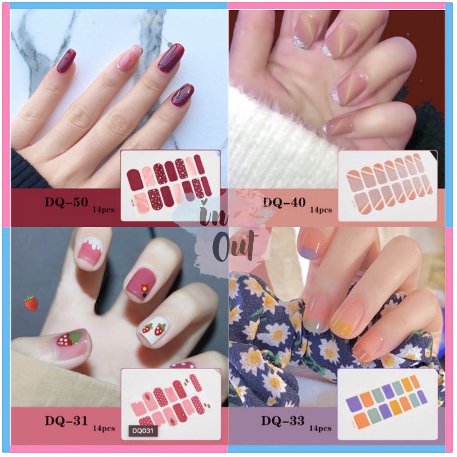 Jual PREMIUM STICKER Nail Art Sticker Kuku 14 pcs Nail Art premium ...