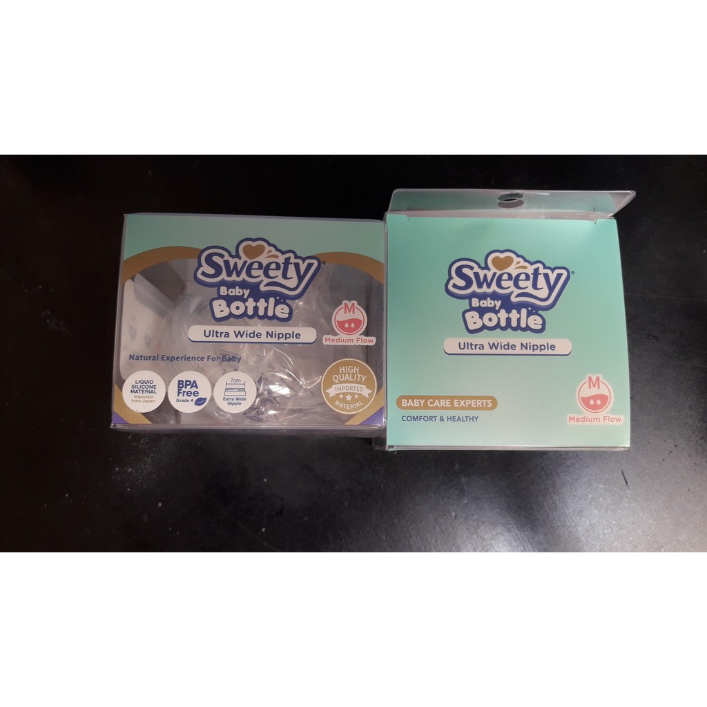 Jual Sweety Baby Bottle Ultra Wide Nipple Medium Flow dan variable flow ...