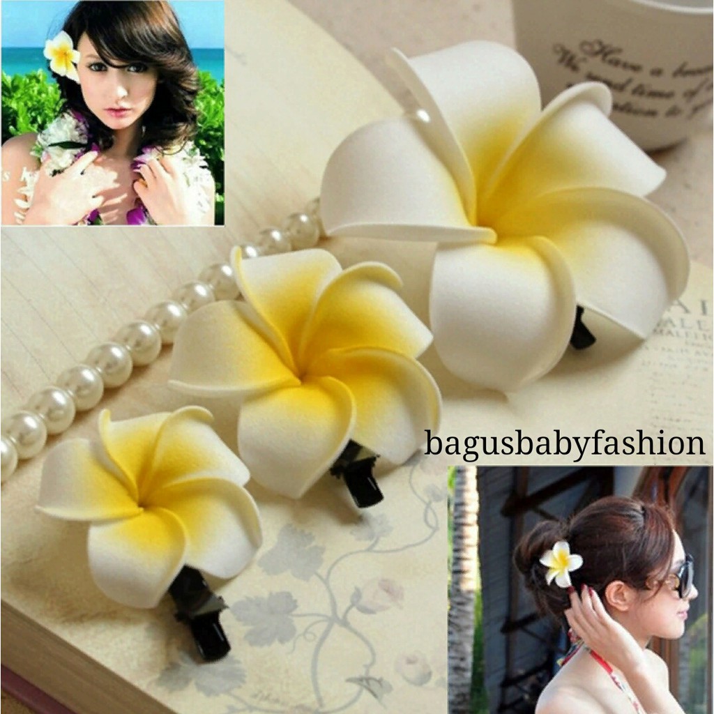 Jual Jepit rambut bunga kamboja khas Bali / Vietnam Murah | Shopee ...