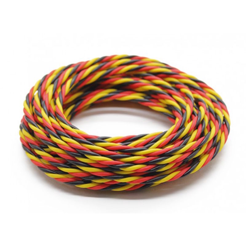 Jual Twisted 22AWG Servo Wire Red/Black/Yellow (1m) | Shopee Indonesia