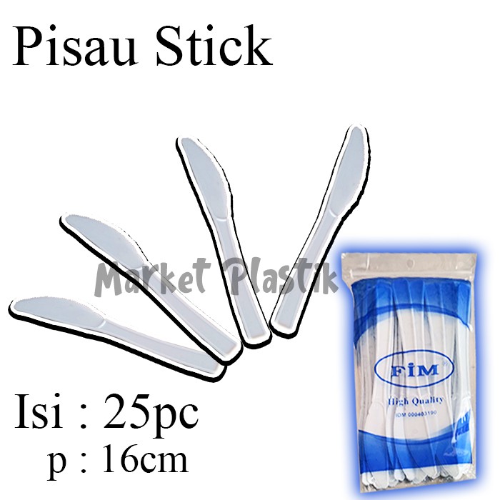 Jual Pisau Makan Plastik/Pisau Kue/Pisau Stick Susu 25pcs | Shopee ...