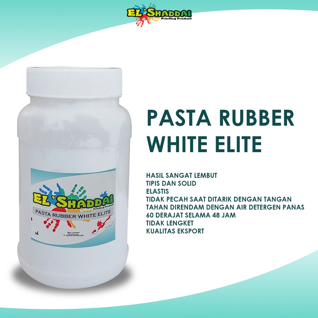 Jual Pasta Rubber WHITE ELITE GL tinta sablon manual 1kg | Shopee Indonesia