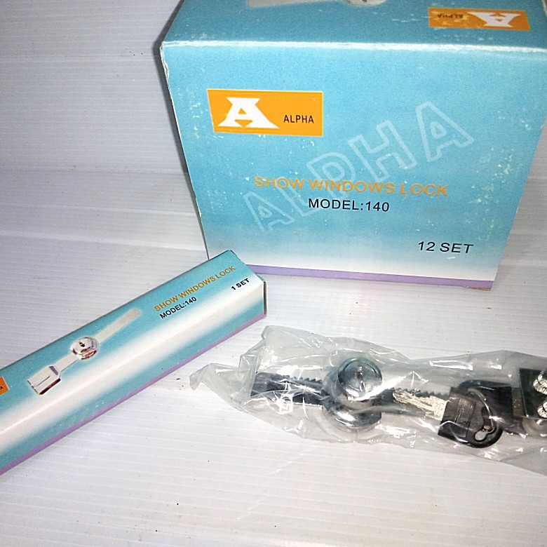 Jual Kunci Meja Display Kaca Geser Merk Alpha Model 140 Show Windows ...