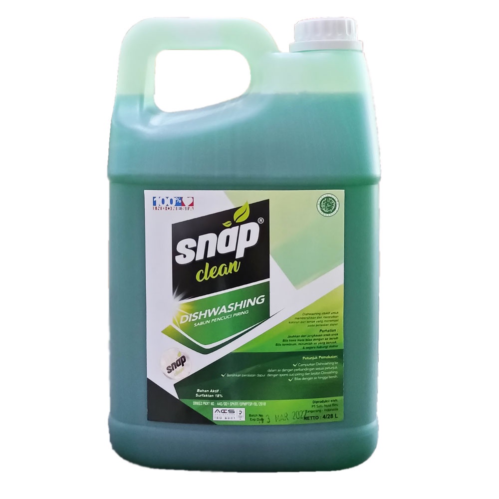 Jual Sabun Cuci Piring Dishwashing SNAP CLEAN 4 Liter | Shopee Indonesia