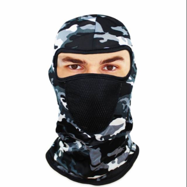 Jual Penutup wajah full face masker Pria Wanita motor masker ninja ARMY ...