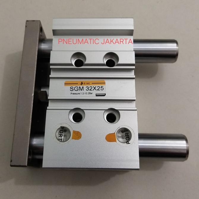 Jual Air Cylinder SG Series High Precision Guide SGM-32X25 EMC ...