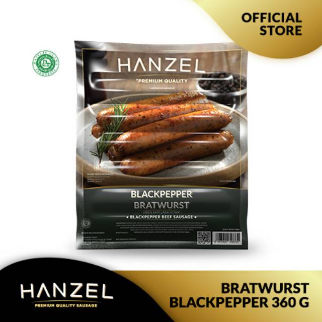 Jual HANZEL Bratwurst Blackpepper / Sosis Sapi Lada Hitam 360gr ...