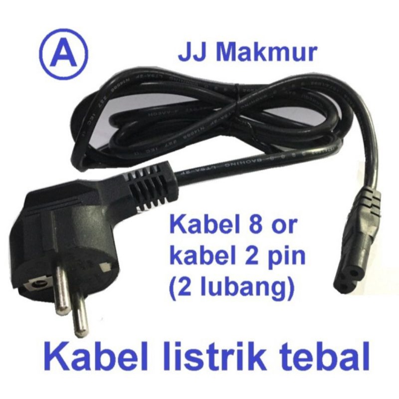 Jual Kabel 8 Kabel power colokan listrik konektor 2pin - Cable wire Connector 2 pin | Shopee ...