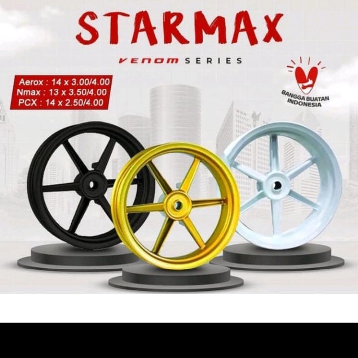Jual Velg Racing Nmax old/New/aerox dan pcx lokal 150cc Starmax 1set ...