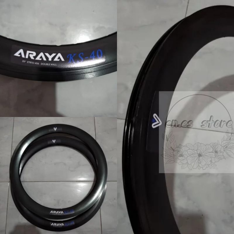 Jual VELG SELI 20 INCH MURNI RIMS ARAYA KS40 ALLOY DOUBLE WALL TINGGI 4 ...