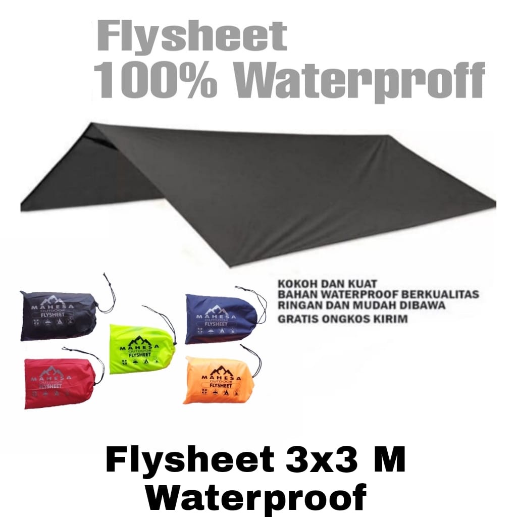 Jual Flysheet Tenda Waterproof 3x3 Meter Ultralight Outer Tarptent Atap ...
