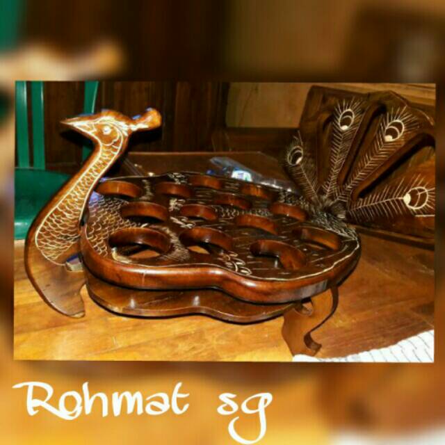 Jual Tempat Aqua Merak kayu jati | Shopee Indonesia