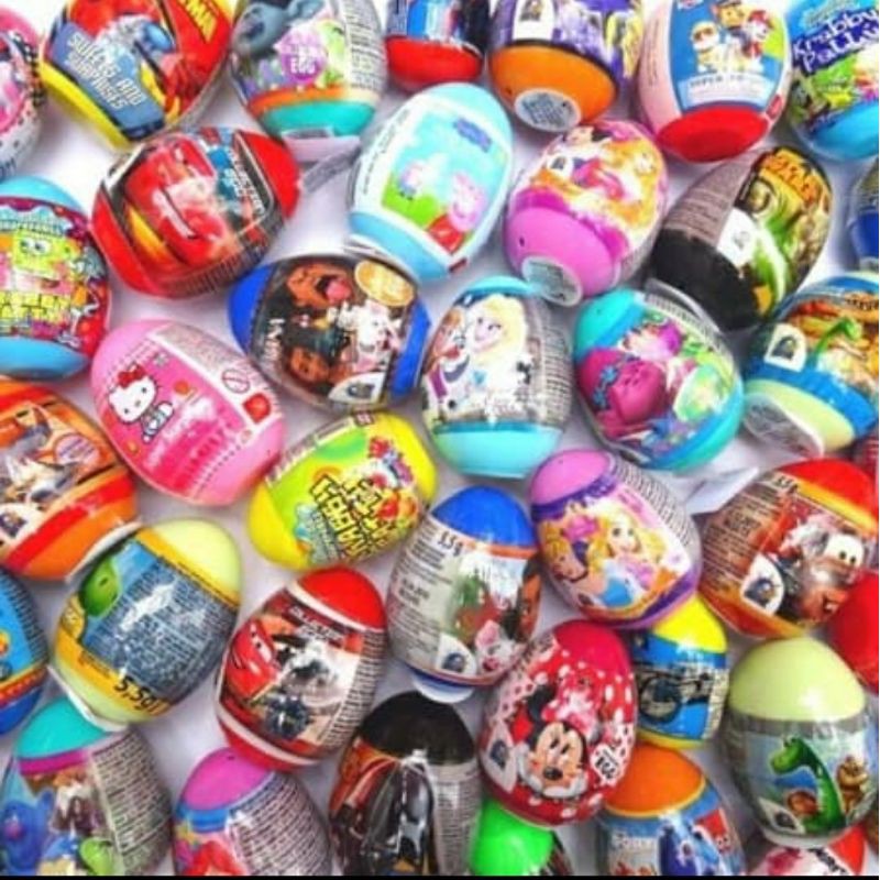 Jual surprise egg karakter telur telor kejutan berhadiah mainan edukasi ...