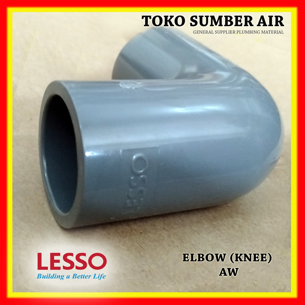 Jual PVC ELBOW 1 INCH / KNEE / KNI - AW - MERK LESSO | Shopee Indonesia
