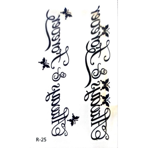 Jual Tatto temporer Tulisan aesthetic 1|tato temporary kecil tulisan ...