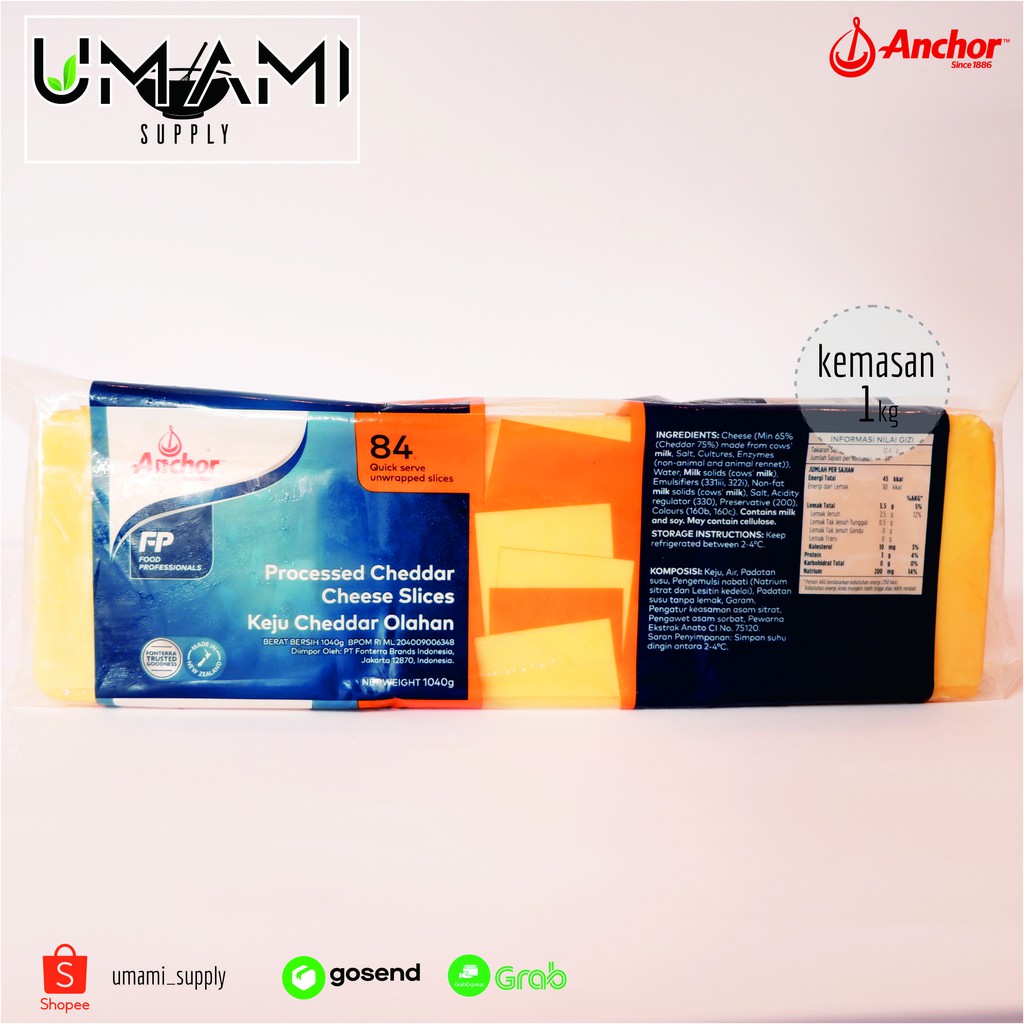 Jual Anchor - Red Cheddar Slice - REPACK 14 pcs | Shopee Indonesia