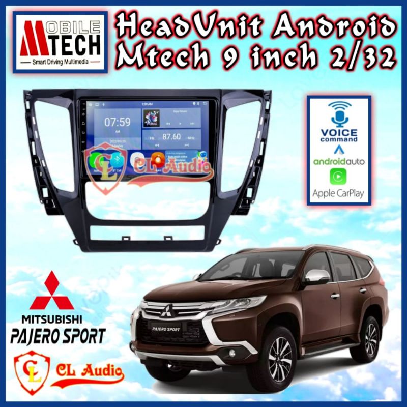 Jual Head Unit Android Mtech 9 Inch OEM Pajero Sport 2016-2020 Car Play ...