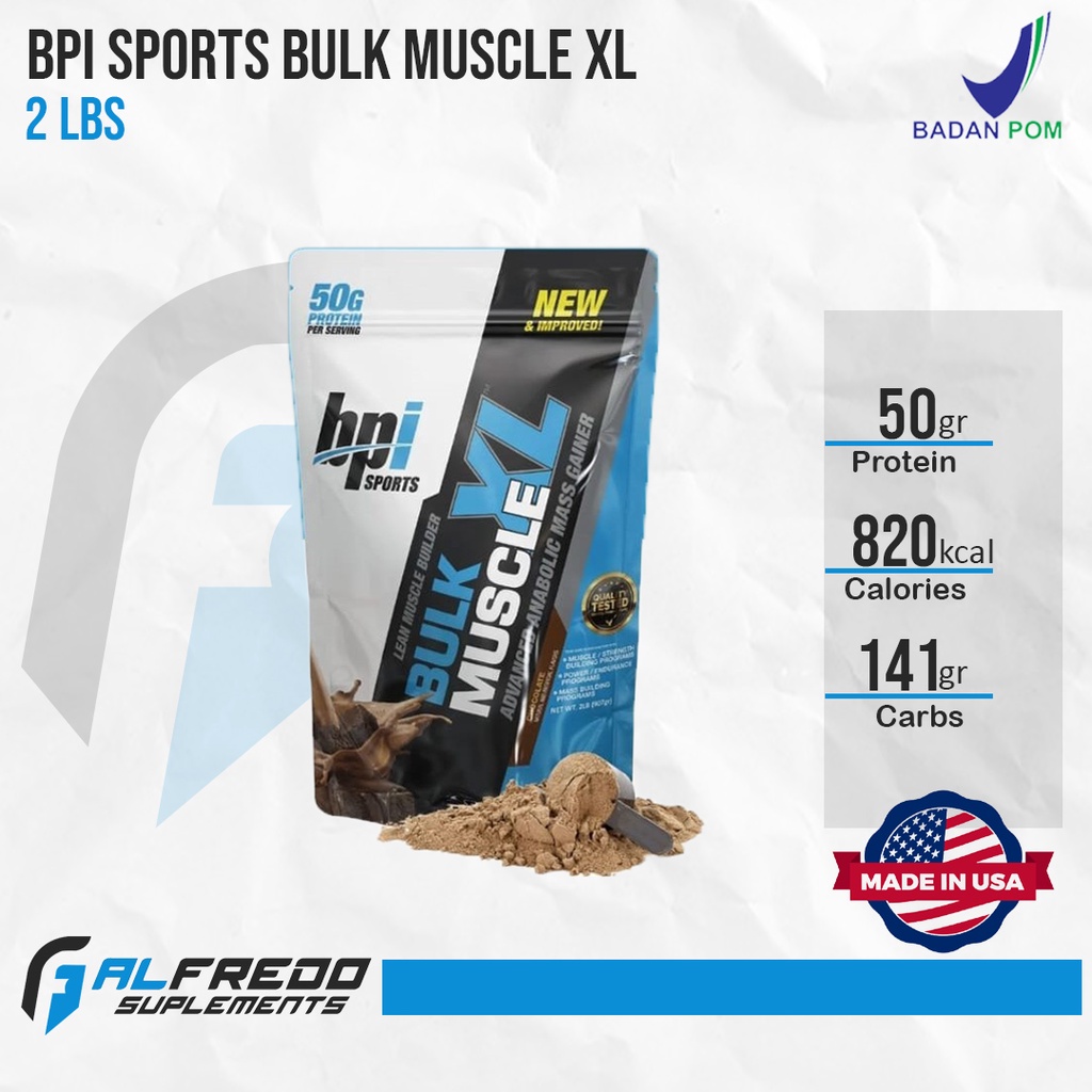Jual BPI Sports Bulk Muscle XL 2 Lbs Weight Mass Gainer Suplemen Penambah Massa Otot | Shopee ...