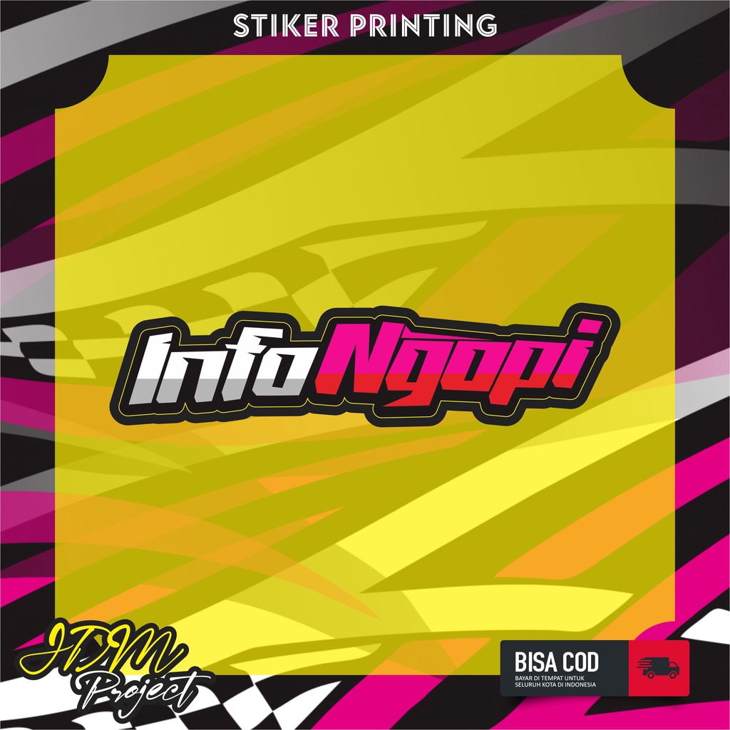Jual sticker printing INFO NGOPI JDM | Shopee Indonesia