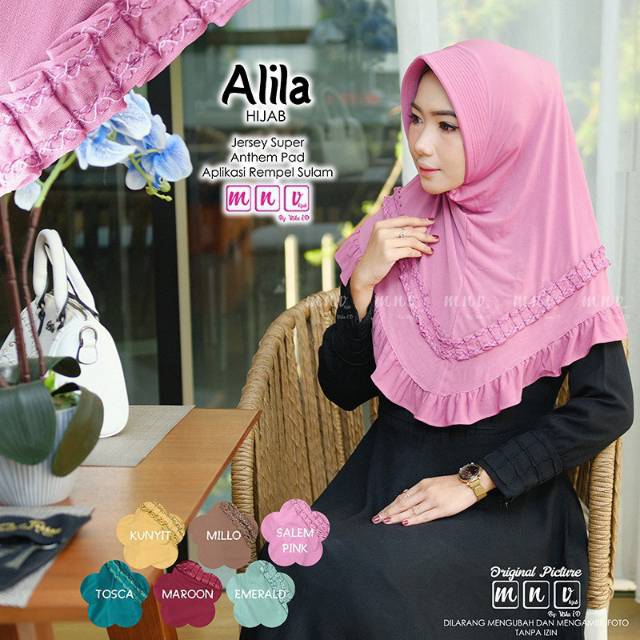 Jual Hijab Alila Renda ORI MNV | Shopee Indonesia