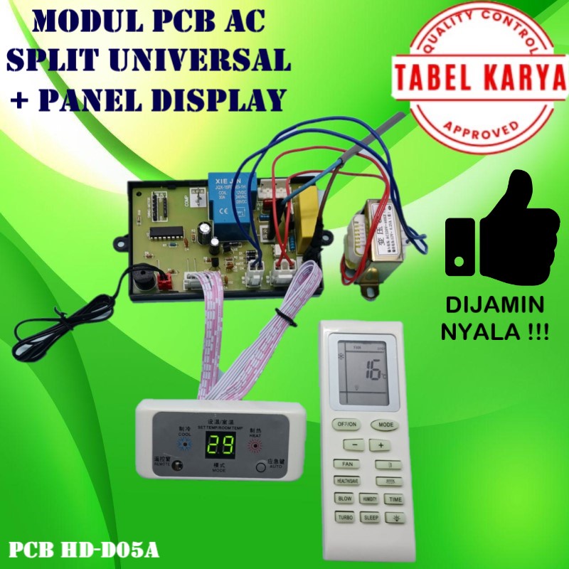 Jual MODUL PCB AC SPLIT UNIVERSAL + PANEL DISPLAY DIGITAL HD-D05A 1PK-2 ...