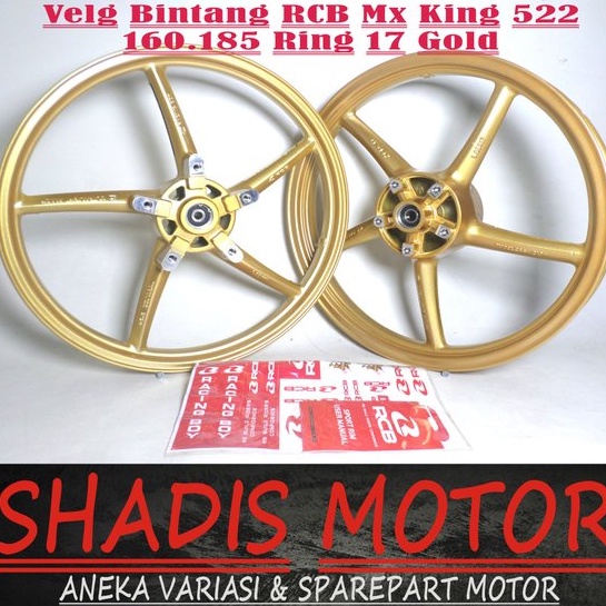 Jual Velg Bintang Motor Merk RCB Tipe 522 Ukuran 160/185 Ring 17 Motor ...