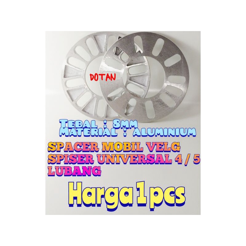 Jual SPISER / SPACER BAN RODA VELG UNIVERSAL 4 /5 LUBANG PCS 8MM ...