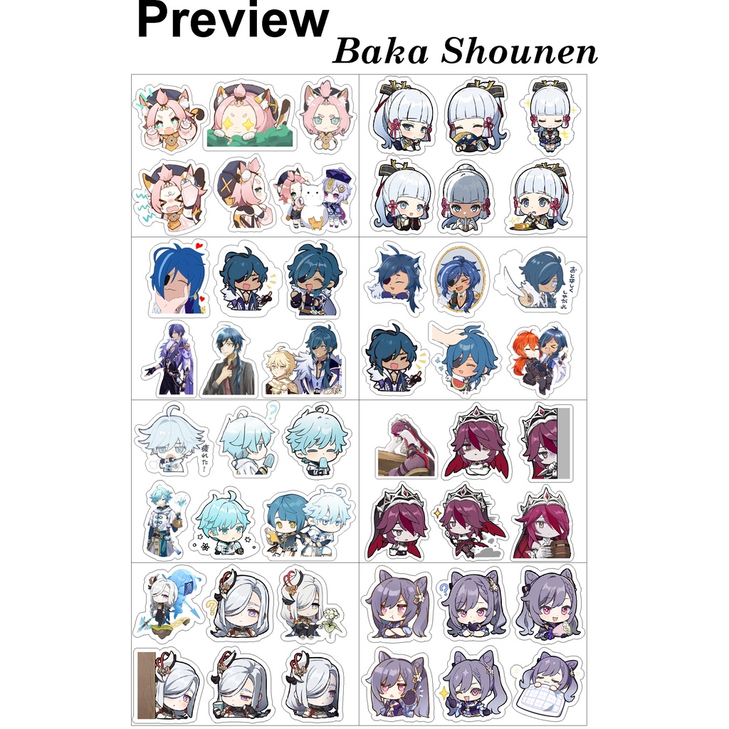Jual Sticker pack genshin | Shopee Indonesia