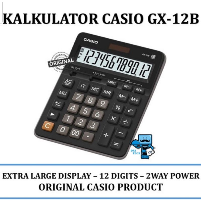 Jual Kalkulator calculator Casio GX 12B gx12b original resmi | Shopee Indonesia