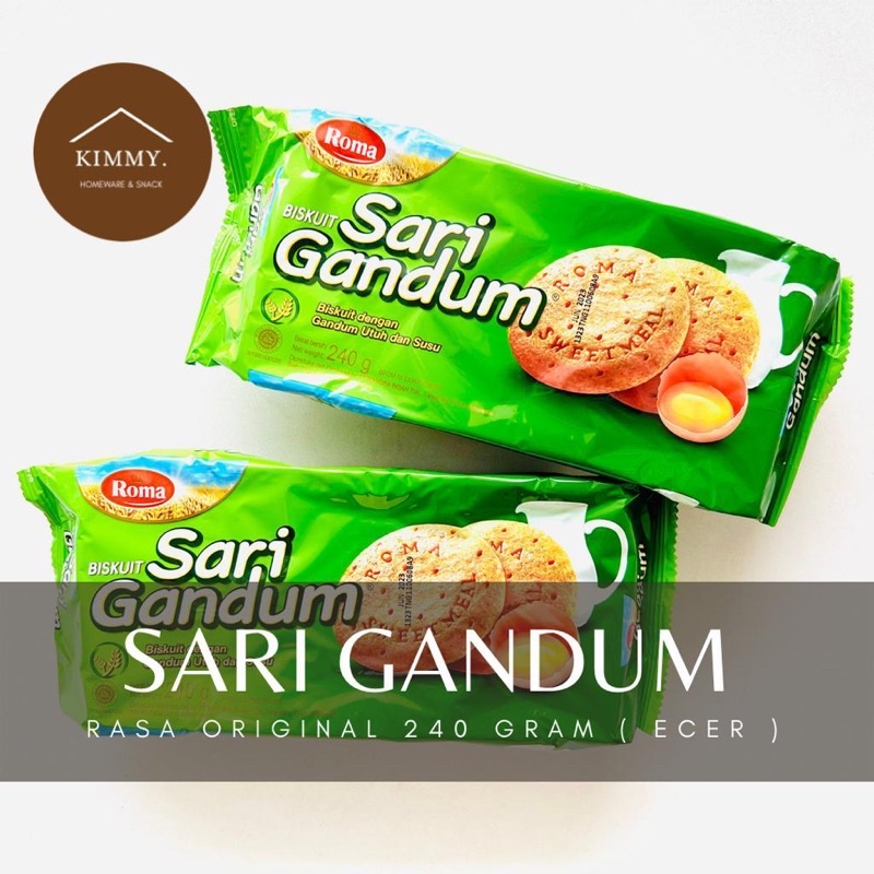 Jual SARI GANDUM FAMILY PACK 240 GRAM / ROMA SARI GANDUM KEMASAN ...