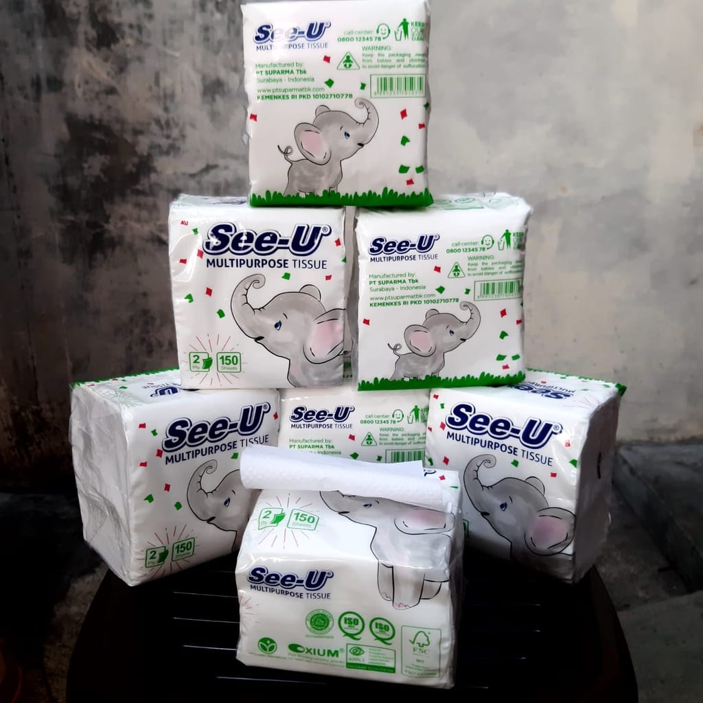 Jual Tissue See-U Pop Up / multipurpose / gajah 150"S x 1Ply | Shopee ...